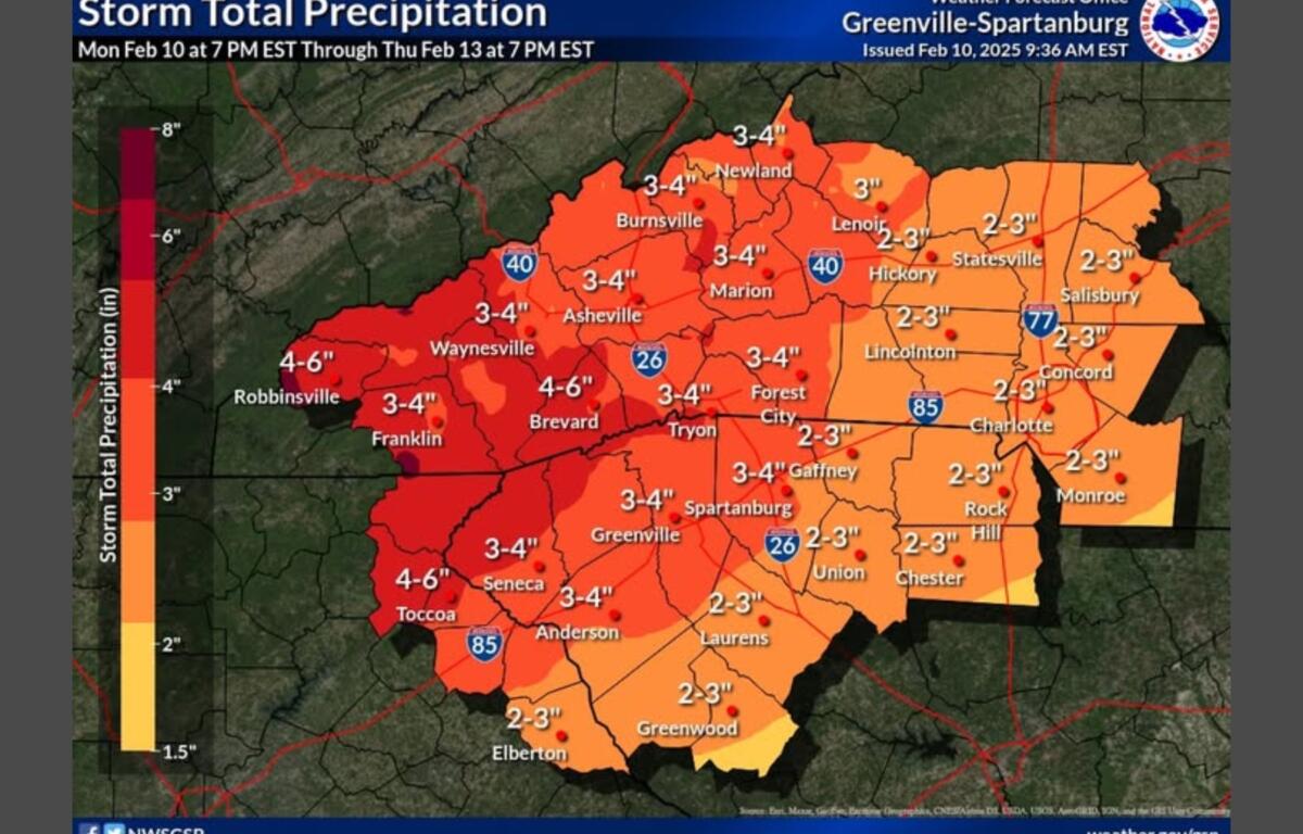 Flood threats and freezing rain in forecast for Asheville area ...