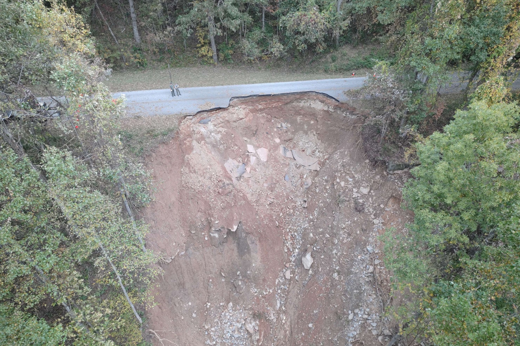 Crews rebuild Blue Ridge Parkway slope near Ferrin Knob Tunnel ...