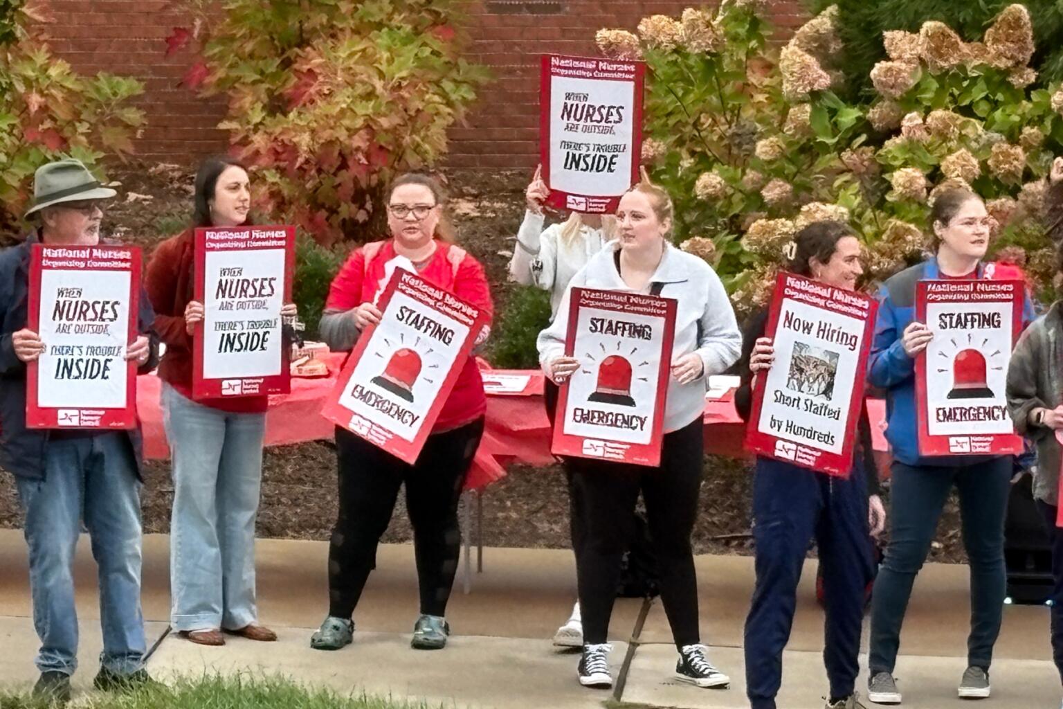 Mission Hospital nurses rally over staffing, safety concerns ...