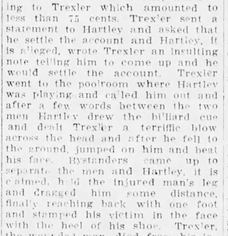 Tombstone Tales: Lewis Trexler, killed over seventy-five cents ...