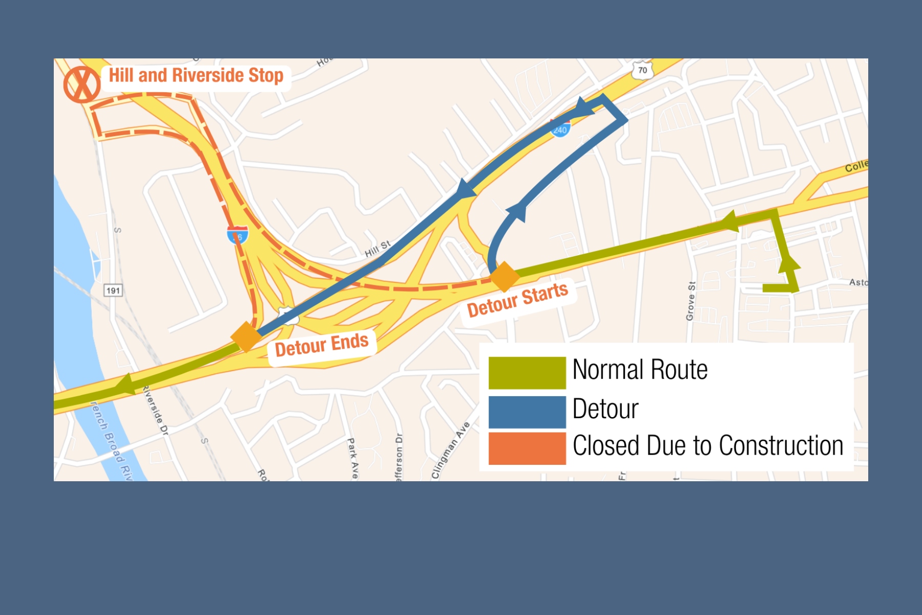 ART adjusts routes amid I-26 ramp closures - Asheville's 828 News NOW